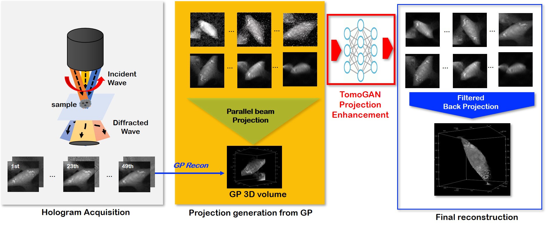 Missing Cone Artifacts Removal In Odt Using Unsupervised Deep Learning In Projection Domain Hj